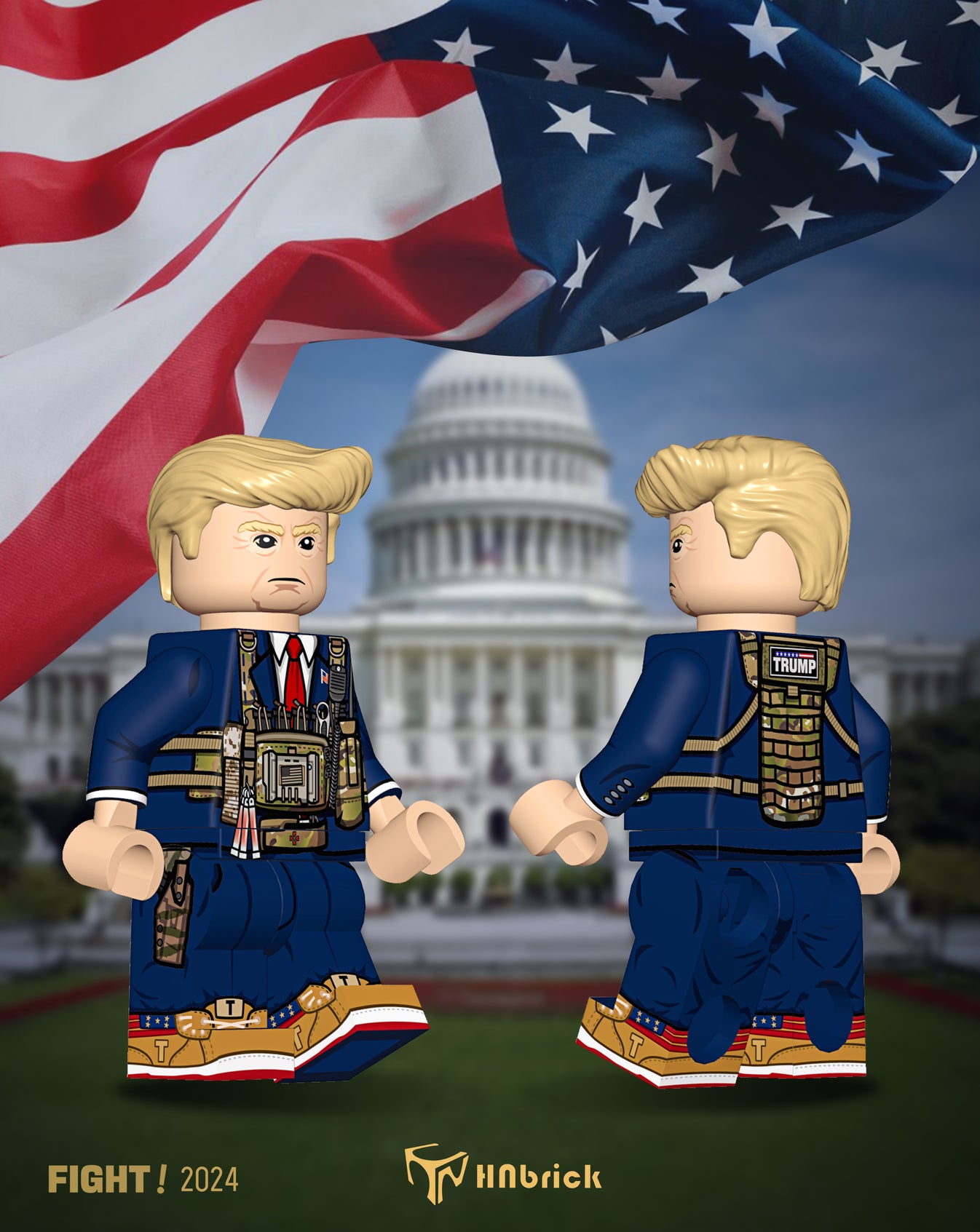 HN Brick | Tactical Trump (Limited Edition) – War Brick Headquarter