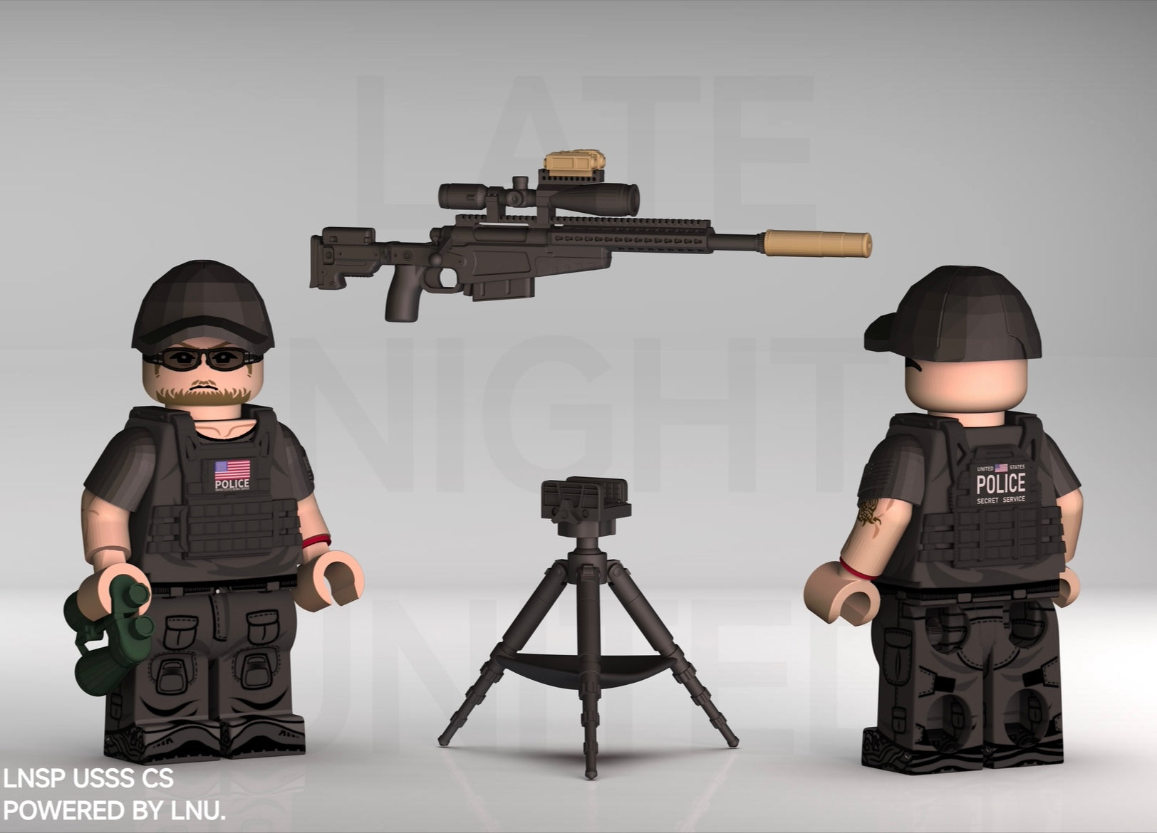 LNU | US Secret Service Sniper set [Limited] – War Brick Headquarter